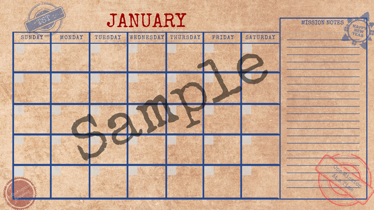 12 Months of Missions Printable Calendar- customizable for use year af